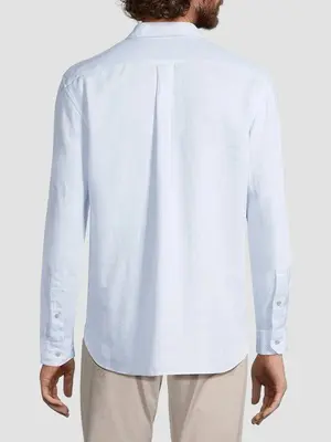 Vince Linen Button-front Shirt - Glacier