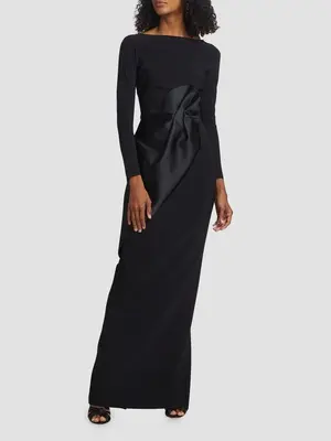 Chiara Boni La Petite Robe Shui Stretch Long-sleeve Gown