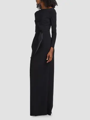 Chiara Boni La Petite Robe Shui Stretch Long-sleeve Gown