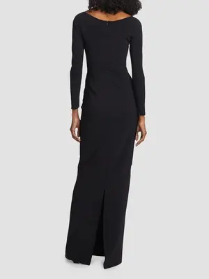 Chiara Boni La Petite Robe Shui Stretch Long-sleeve Gown
