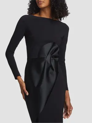 Chiara Boni La Petite Robe Shui Stretch Long-sleeve Gown