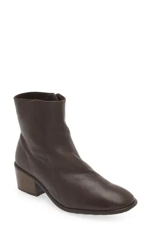 Naot Goodie Zip Ankle Boots - Water Resistant Brown Leather