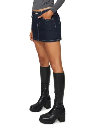 Princess Polly Bracken Low Rise Denim Miniskirt