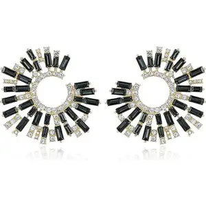 Ettika Crystal Stardust Earrings - Black