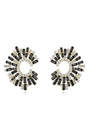 Ettika Crystal Stardust Earrings - Black