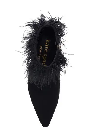 Kate Spade New York Marabou Pointed Toe Bootie