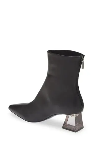 KOKO + PALENKI Leather Booties With Translucent Heel