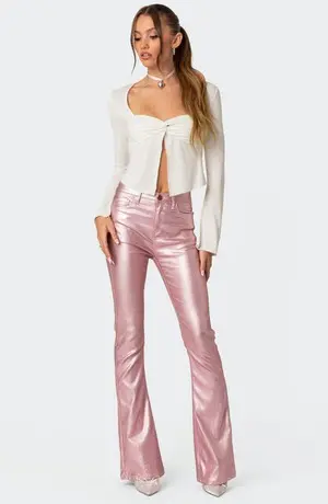 EDIKTED Maxine Twist Split Front Top - White