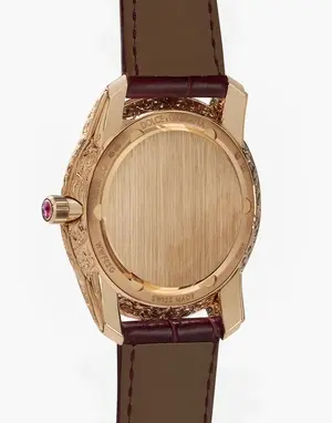 Dolce & Gabbana Rose Gold Gattopardo Watch - Burgundy