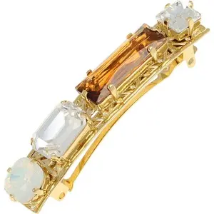 L. Erickson Caspio Crystal Barrette - Gold Multi