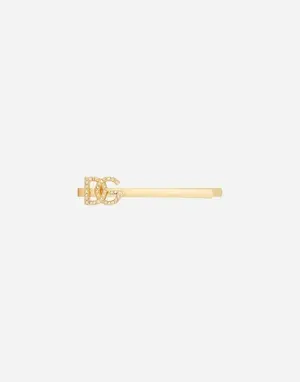 Dolce & Gabbana Hair Clip With Logo - Gold