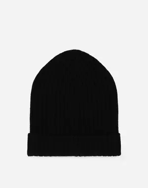 Dolce & Gabbana Ribbed Knit Beanie With Logo Tag