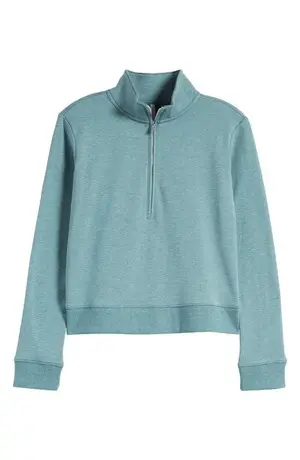 Travis Mathew Cloud Half Zip Pullover - Heather North Atlantic