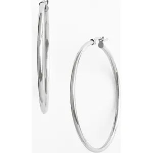 Bony Levy 14k Gold Hoop Earrings - White Gold