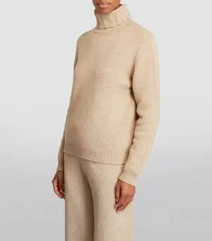 Harrods Cashmere Rollneck Sweater - Ivory