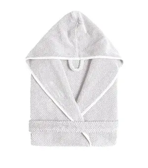 GRACCIOZA Bee Waffle Hooded Bathrobe - White