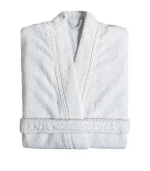 GRACCIOZA Bee Waffle Bathrobe - White