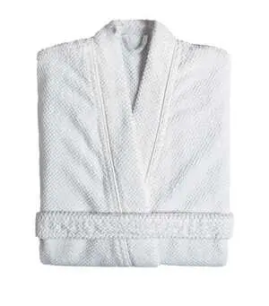 GRACCIOZA Bee Waffle Bathrobe - White