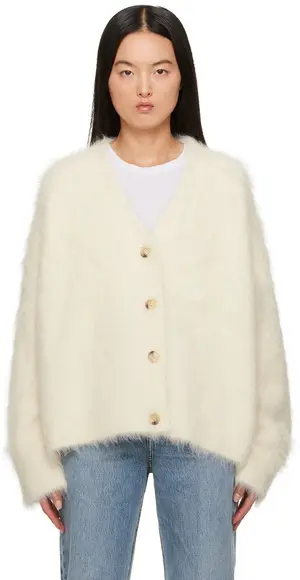 TOTEME TOTEME SSENSE Exclusive Off-White Cardigan - 160 Ivory