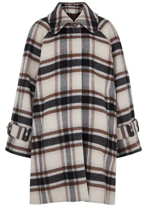 SKALL STUDIO Josie Oversized Checked Wool Coat