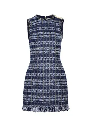 Rebecca Vallance Caroline Striped Tweed Mini Dress