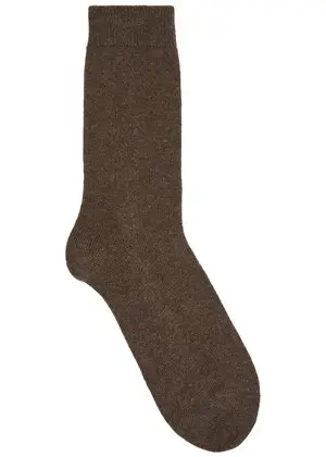 Falke Cosy Wool-Blend Socks Brown