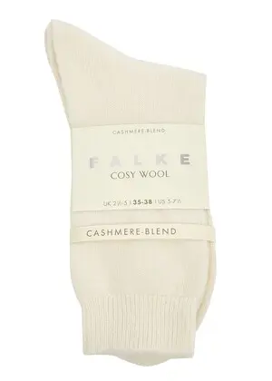 Falke Cosy Wool-blend Socks - Off White