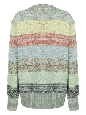 CORMIO Renato Striped Cardigan - Green