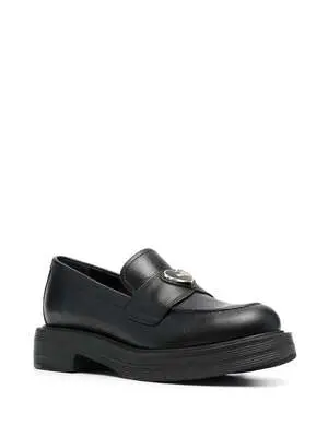 Moschino Logo Plaque Loafers
