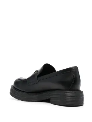 Moschino Logo Plaque Loafers