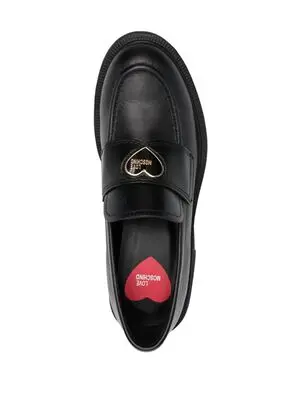 Moschino Logo Plaque Loafers