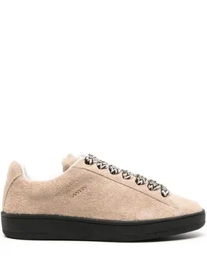 LANVIN Lite Curb Suede Sneakers