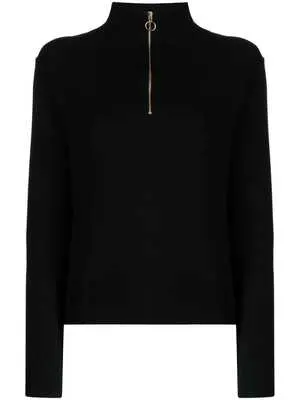 AGNES B. Panelled Zipped Sweatshirt