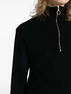 AGNES B. Panelled Zipped Sweatshirt