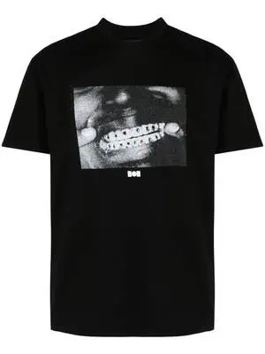 NAHMIAS Graphic-print Cotton T-shirt - Black