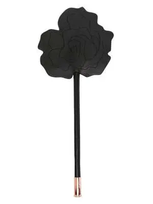 Fleur Du Mal Rose-shaped Leather Paddle - Black