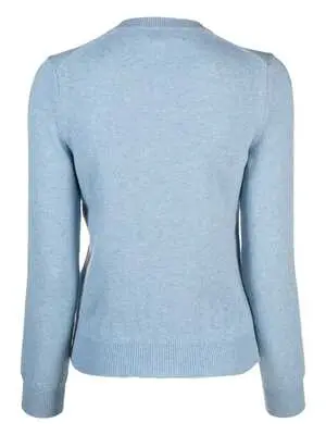 Play Comme Des Garcon Mélange-effect Wool Cardigan - Blue