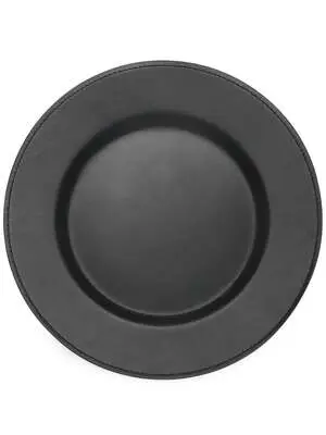 Ralph Lauren Wyatt Leather Charger Plate - Black
