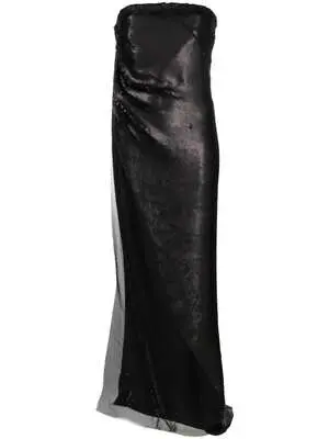 Rick Owens Luxor Asymmetric Sequinned Top - Black