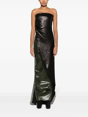 Rick Owens Luxor Asymmetric Sequinned Top - Black