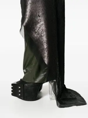 Rick Owens Luxor Asymmetric Sequinned Top - Black