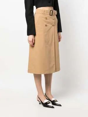 Moschino High-waisted Belted Midi Skirt