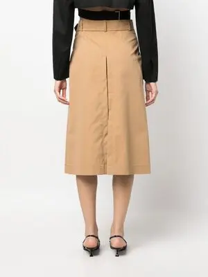 Moschino High-waisted Belted Midi Skirt