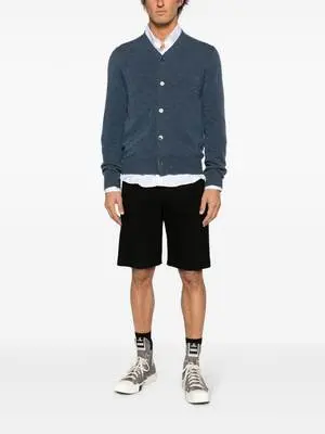Play Comme Des Garcon V-neck Buttoned Cardigan - Blue