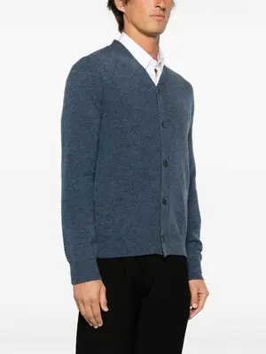 Play Comme Des Garcon V-neck Buttoned Cardigan - Blue