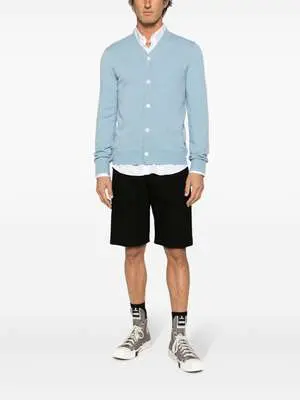 Play Comme Des Garcon V-neck Buttoned Cardigan - Blue