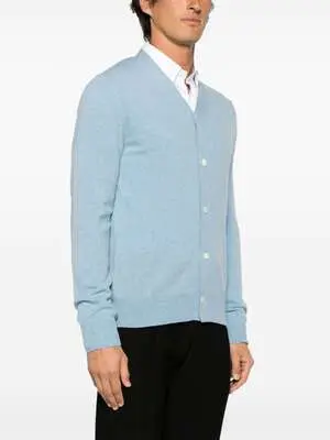 Play Comme Des Garcon V-neck Buttoned Cardigan - Blue