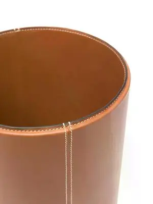 Ralph Lauren Brennan Leather Waste Bin - Brown