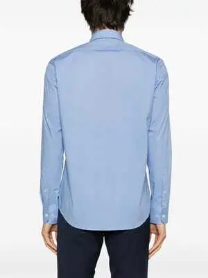 BOSS Graphic-print Long-sleeve Shirt - Blue