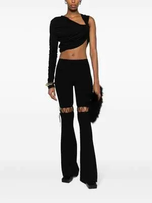 NENSI DOJAKA Lace-up Ribbed Trousers